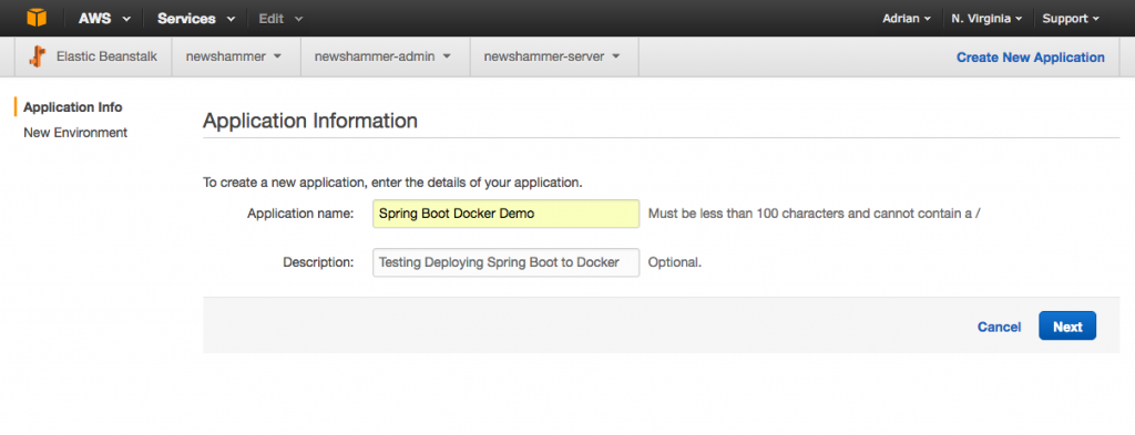 Deploying a Spring Boot Microservice To Docker / AWS Elastic Beanstalk - adrian milne