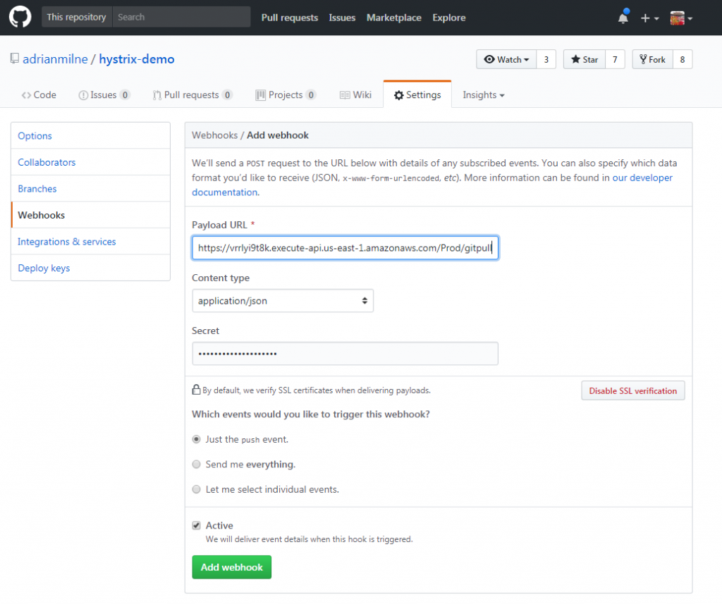 Integrating AWS and GitHub - adrian milne