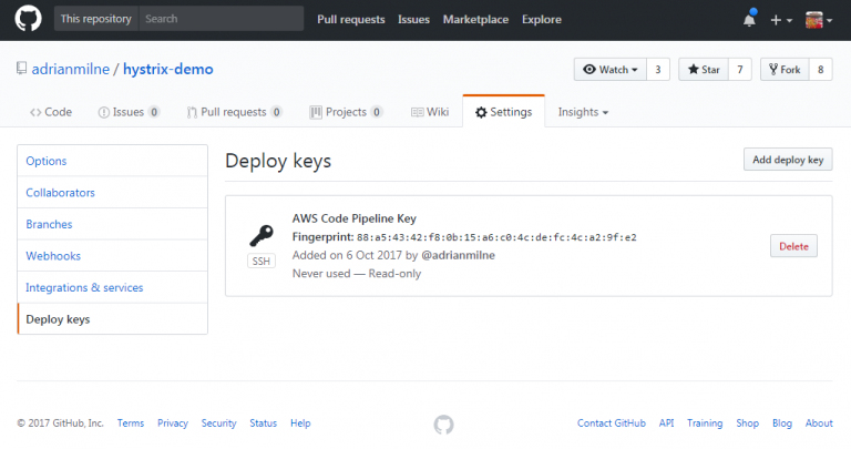 Integrating AWS and GitHub - adrian milne